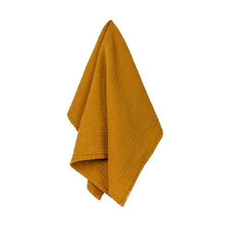 Torchon en double gaze de coton jaune safran Maisons du monde
