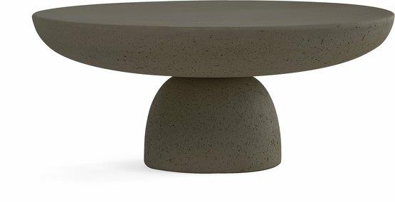 Table ronde en béton ciré anthracite 70 x 33 cm Olo - Mogg